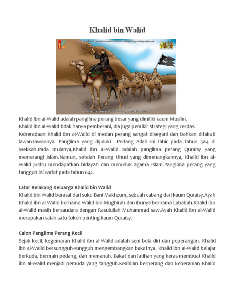 Biografi Khalid bin Walid, Panglima Islam | PDF