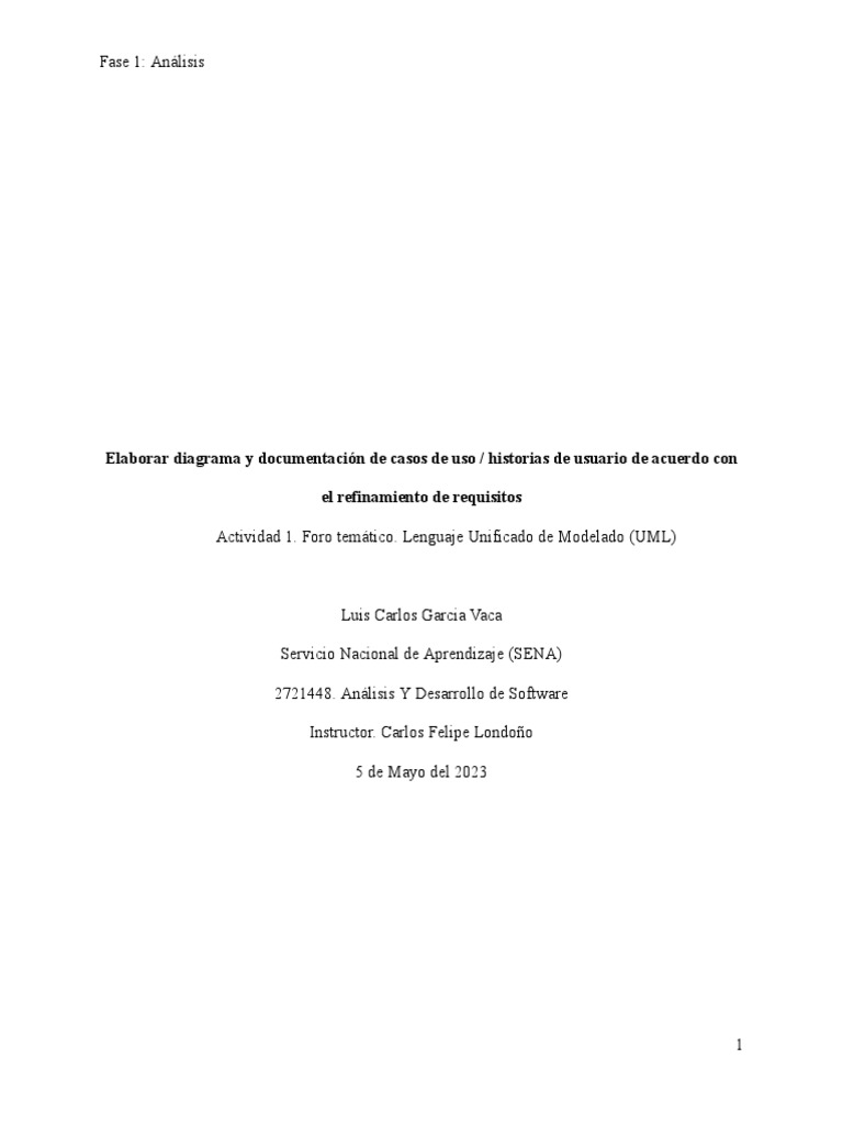 Lenguaje Unificado de Modelado (UML) ) | PDF | Caso de uso | Lenguaje ...