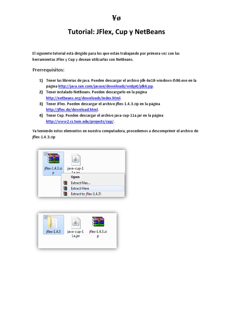 Tutorial JFlex Cup Y NetBeans | PDF | Frijoles Netos | Aplicaciones y ...