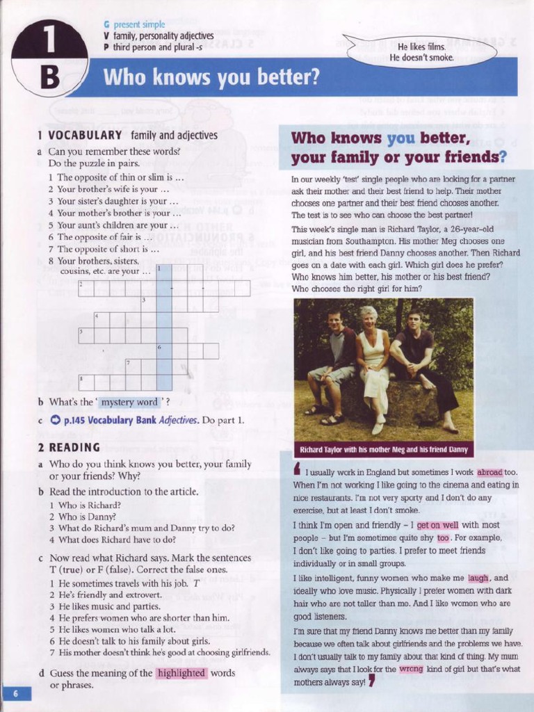 Unit 1 NEF Pre Intermediate | PDF