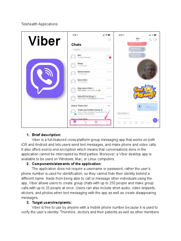 An In-Depth Analysis of Using Viber for Telehealth Applications | PDF ...