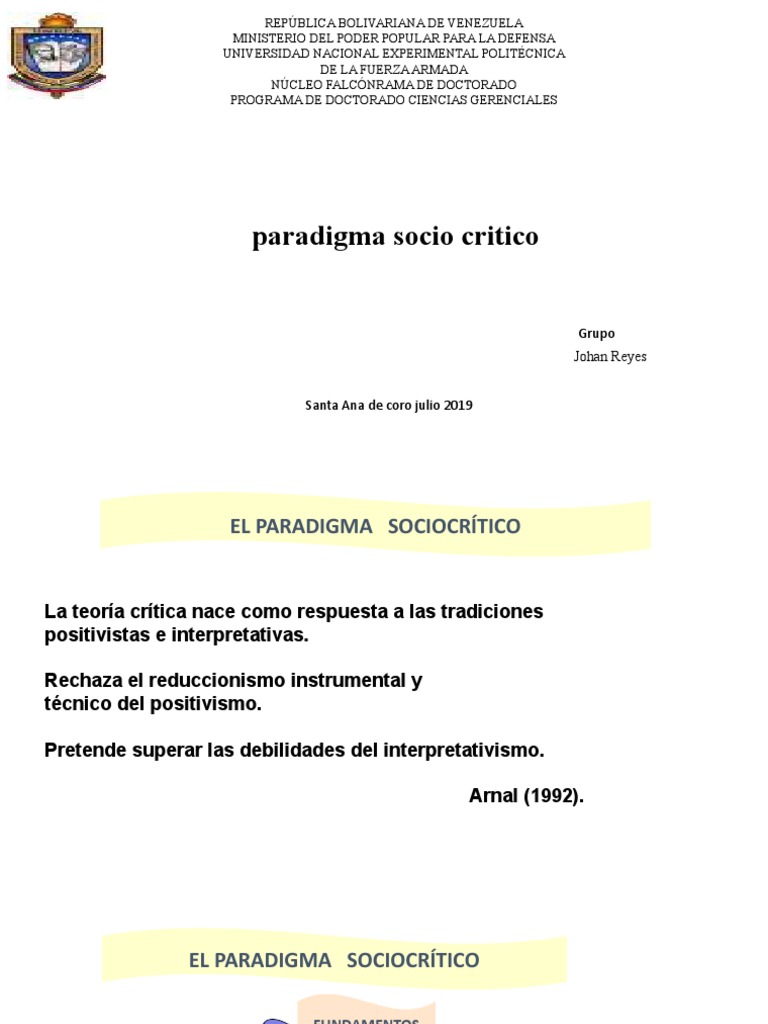 Paradigma Socio Critico | PDF