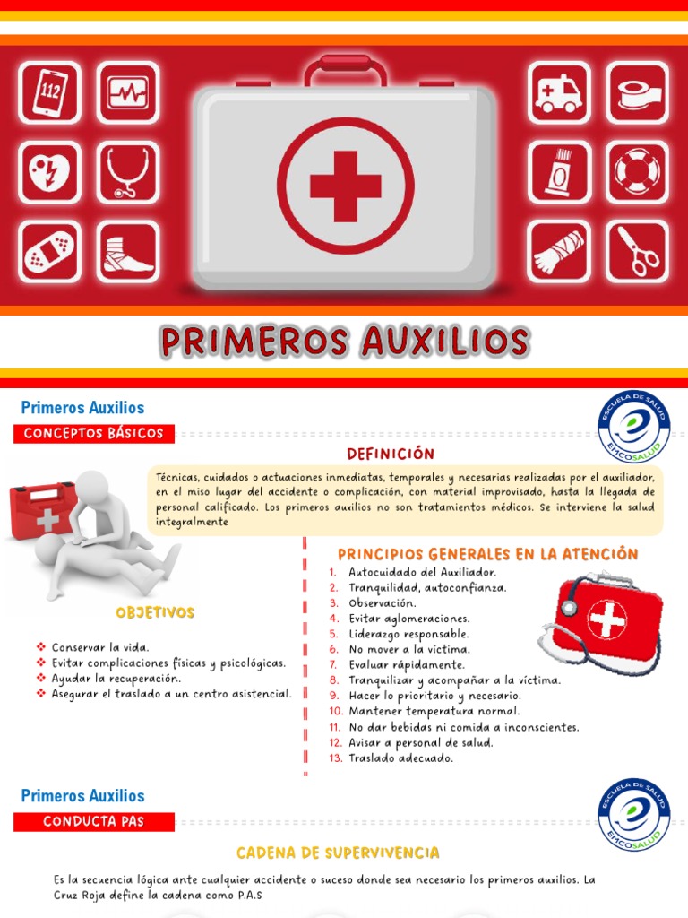 Primeros Auxilios | Descargar gratis PDF | Reanimación cardiopulmonar | Primeros auxilios