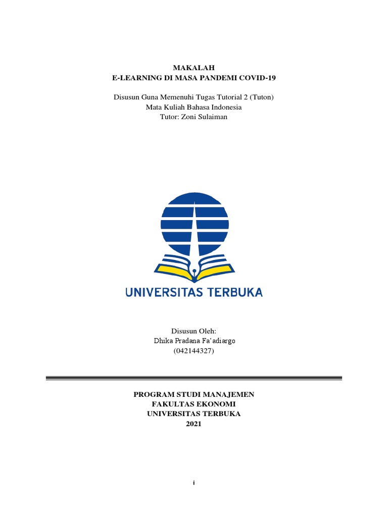 Tugas Tuton 2 B. Indonesia, Dhika PDF | PDF Tugas Tuton 2 B. Indonesia, Dhika PDF | PDF