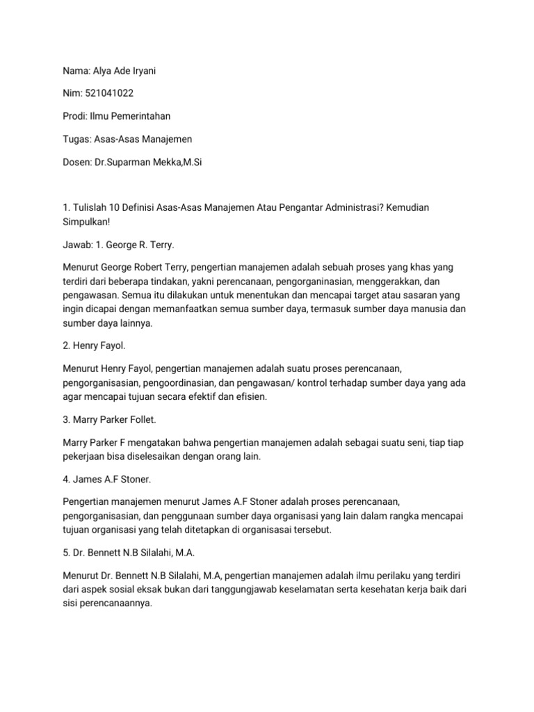 Tugas Alya (Pak Suparman) | PDF