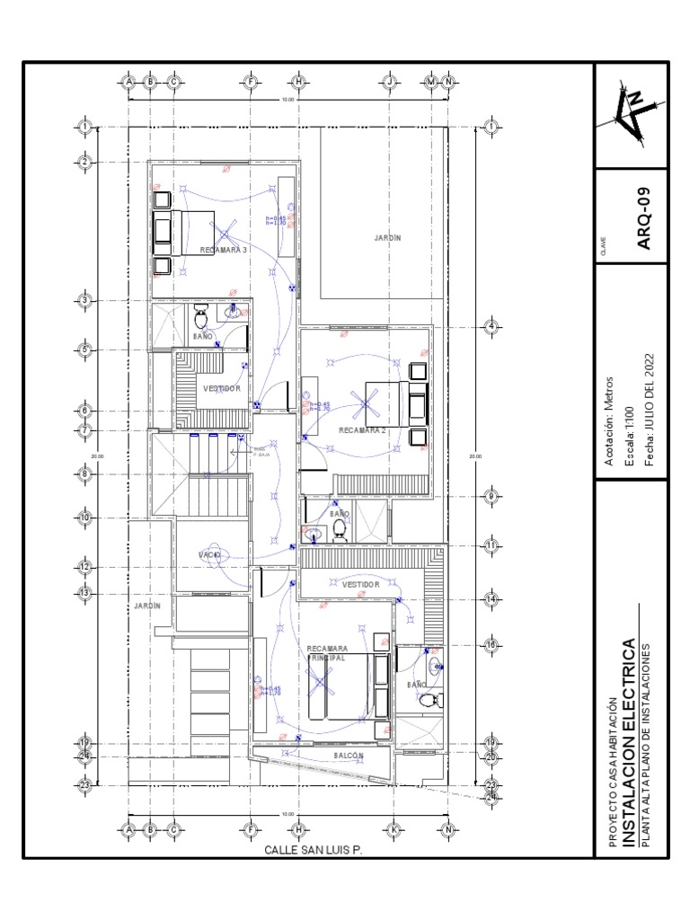Arq-09 Inst Electrica Planta Alta | PDF