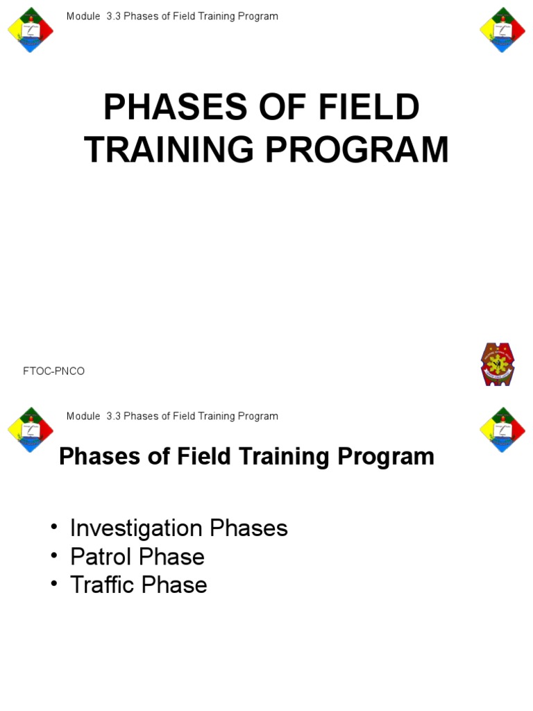 3.3 Field Training Program | PDF | Traffic | Police