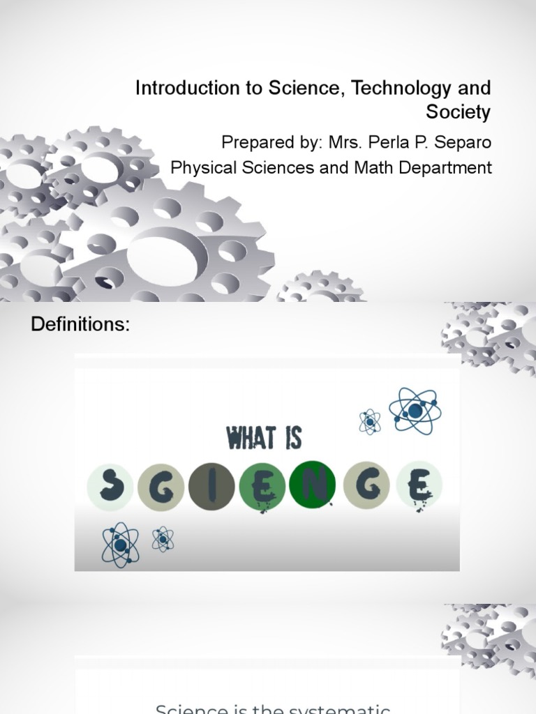 M1 Lesson 1 Introduction To Science Technology and Society | PDF ...
