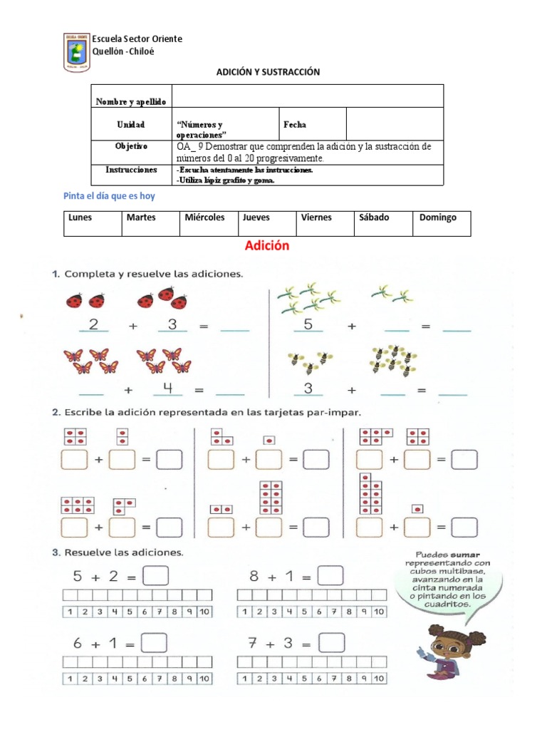 Adiciones y Sustracciones | PDF