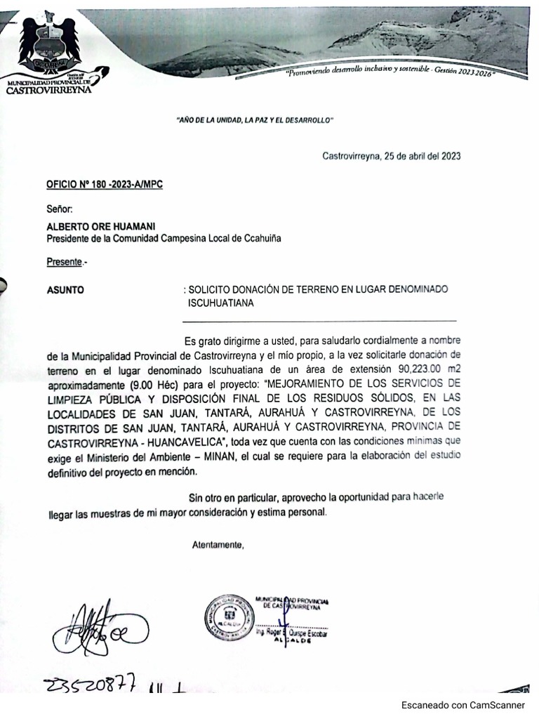 Oficio #180-2023 | PDF