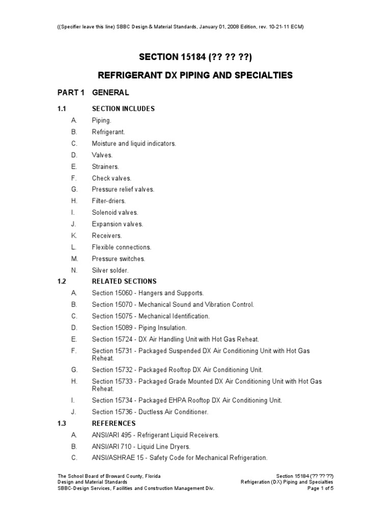 DX Refrigerant Piping Standards | PDF | Pipe (Fluid Conveyance) | Valve