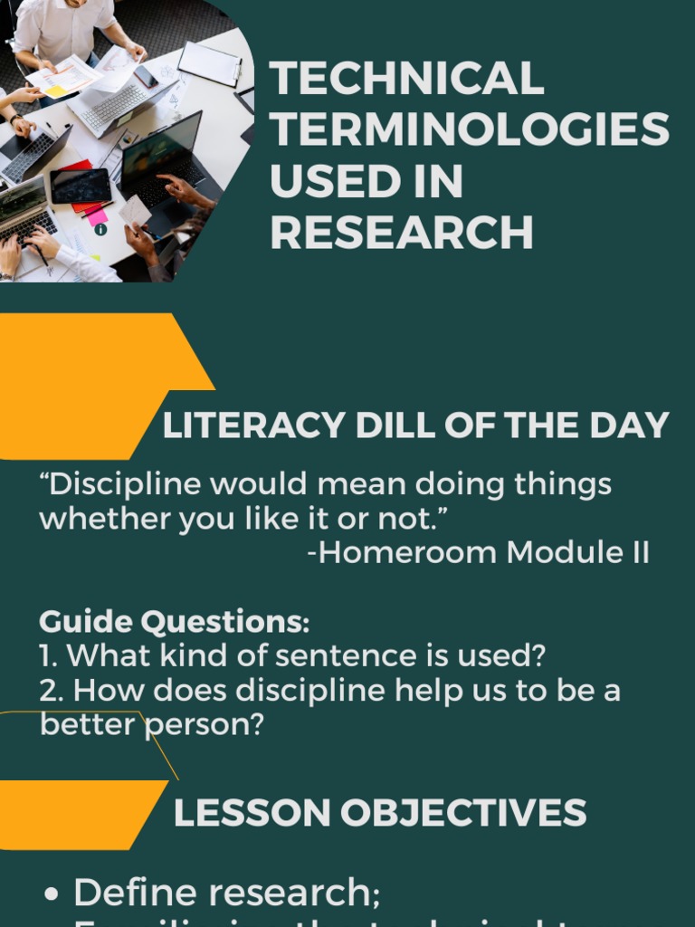 Technical Terms Used in Research | PDF | Data | Survey Methodology