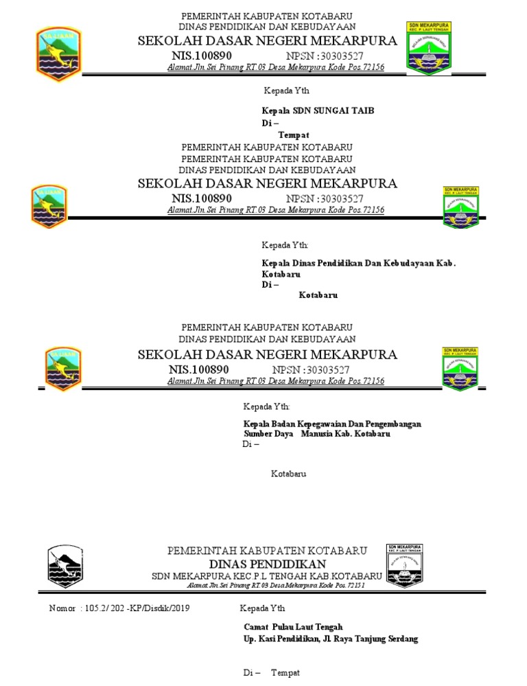 Kop Surat Laporan Bulanan Lengkap | PDF