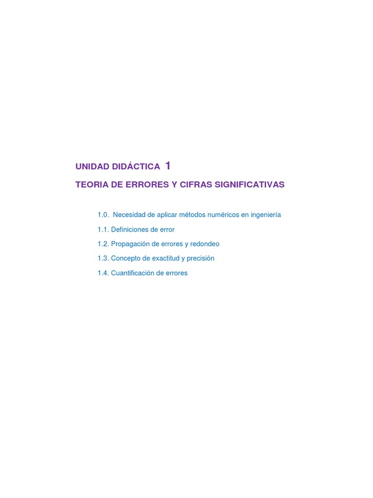 Ud-1 Teoria de Errores y Cifras Significativas | PDF