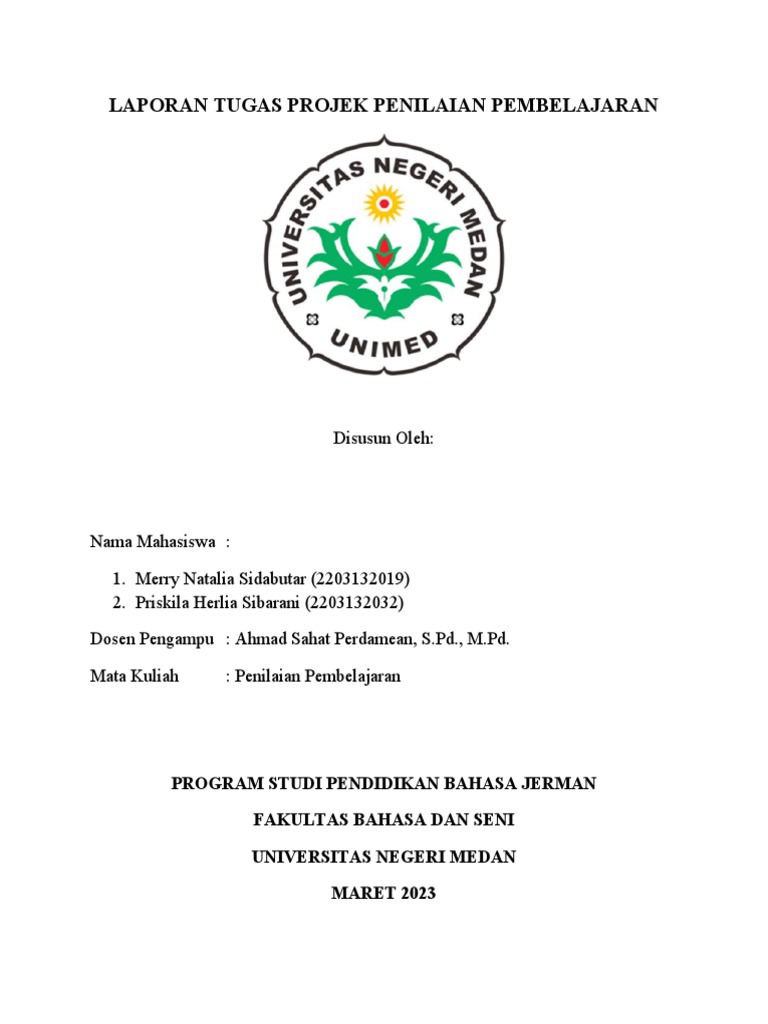 Laporan Tugas Projek Penilaian Pembelajaran 2 | PDF