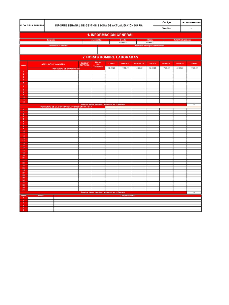 Informe Semanal SSOMA | PDF | Residuos | Seguridad y salud ocupacional Informe Semanal SSOMA | PDF | Residuos | Seguridad y salud ocupacional