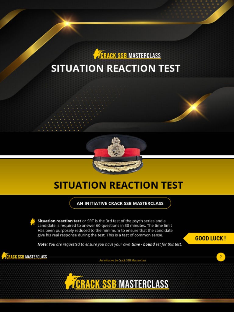 Taking Appropriate Action in Various Situations: Preparing for the ...