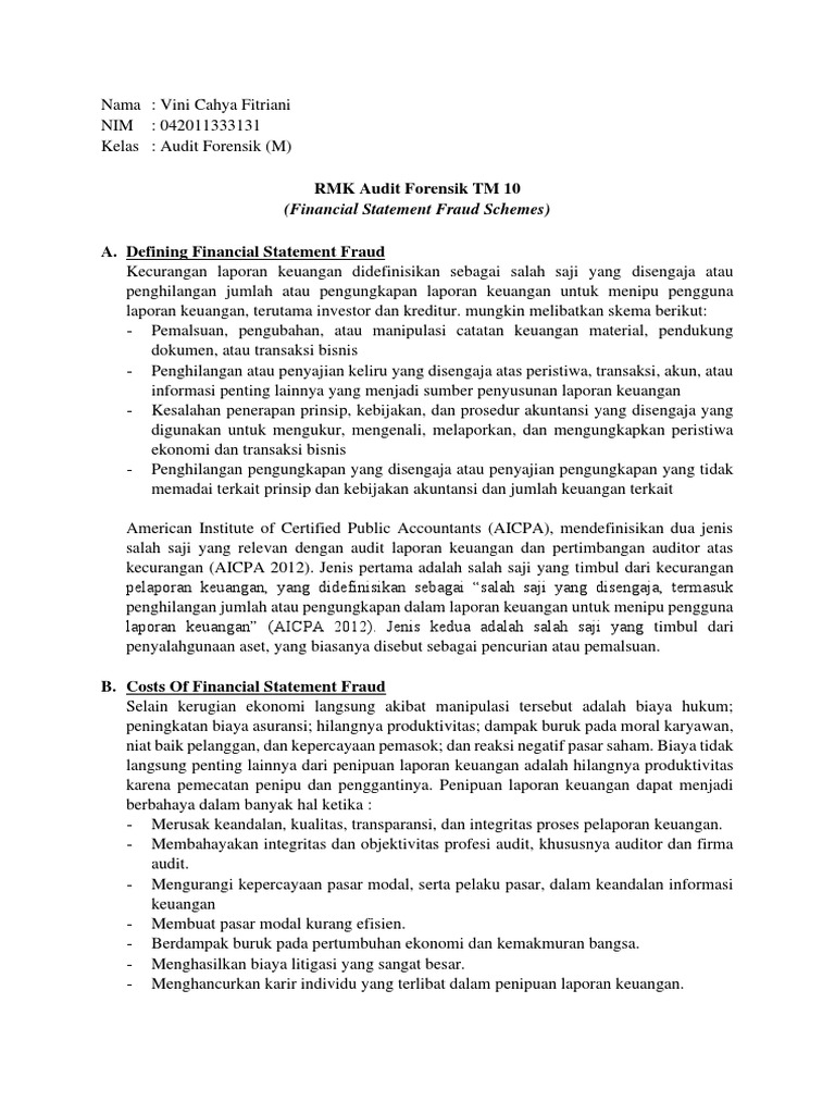 Audit Forensik TM 10 | PDF