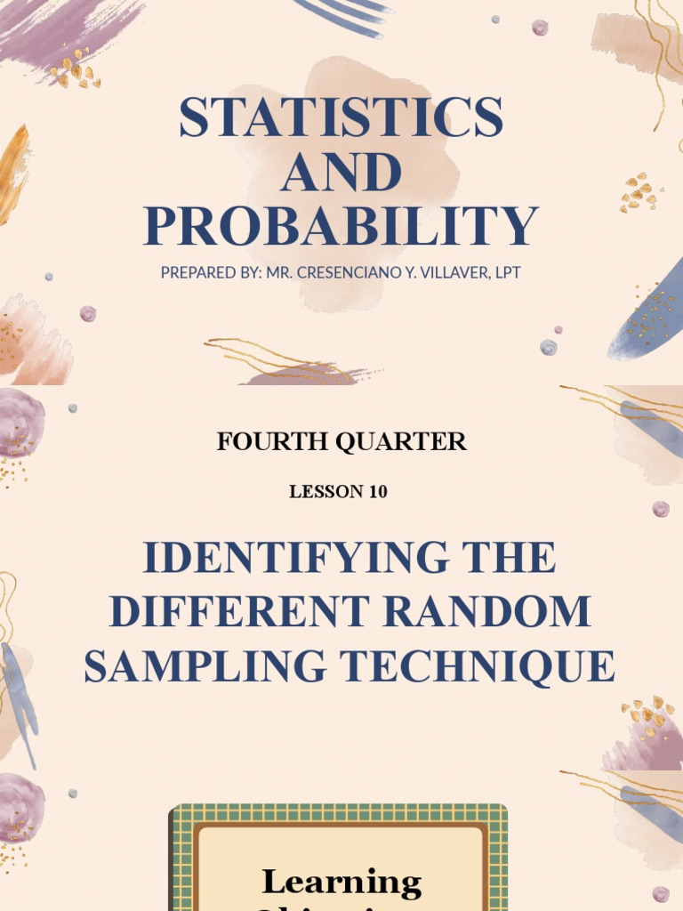 LESSON 10. Identifying Different Random Sampling 1 | PDF | Sampling (Statistics) | Statistics