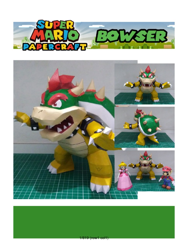 Bowser Papercraft - Com Linhas PDF | PDF