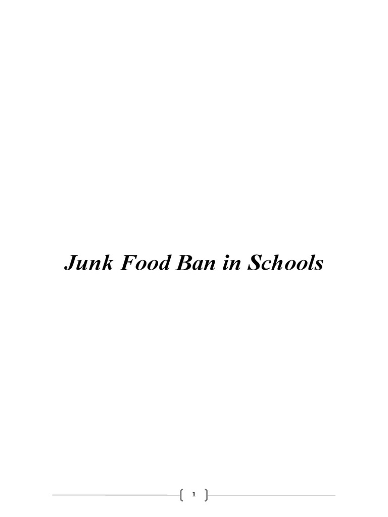 Junk Food Ban in Schools | PDF | Obesity | Junk Food