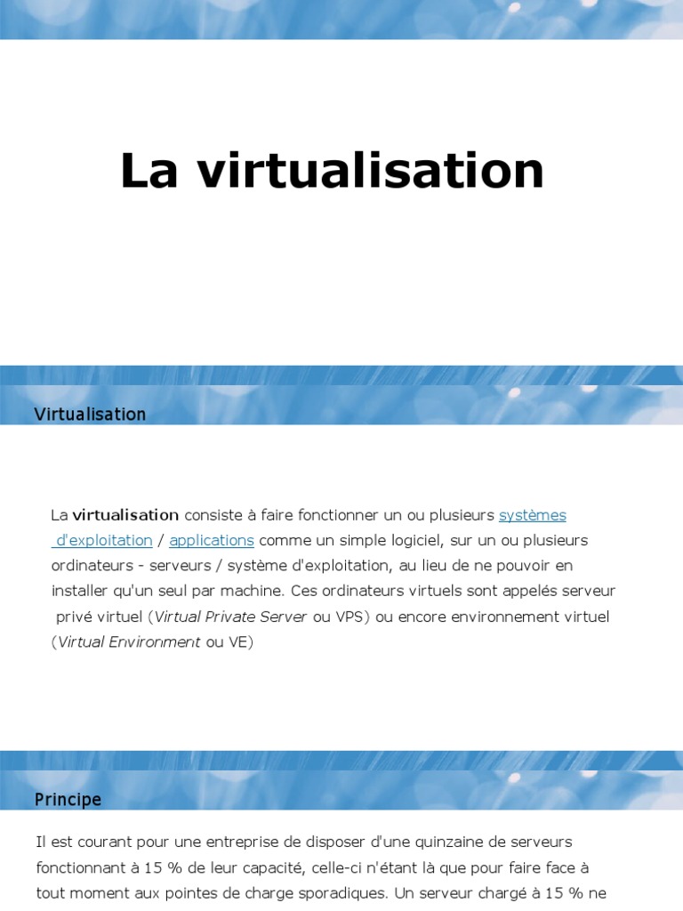 01 - Virtualisation | PDF | Virtualisation | Machine virtuelle