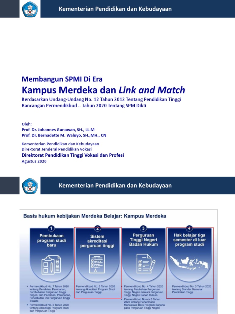 20 11 2020 Membangun SPMI Di Era Kampus Merdeka 1 | PDF | Bisnis