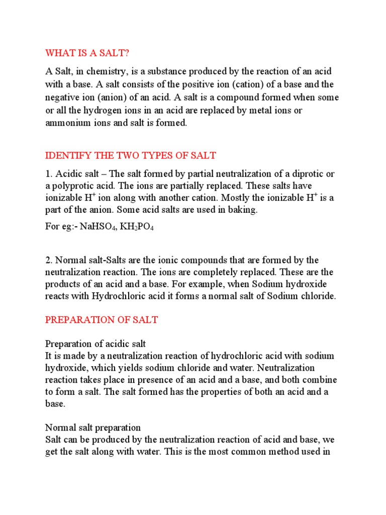 What Is A Salt | PDF