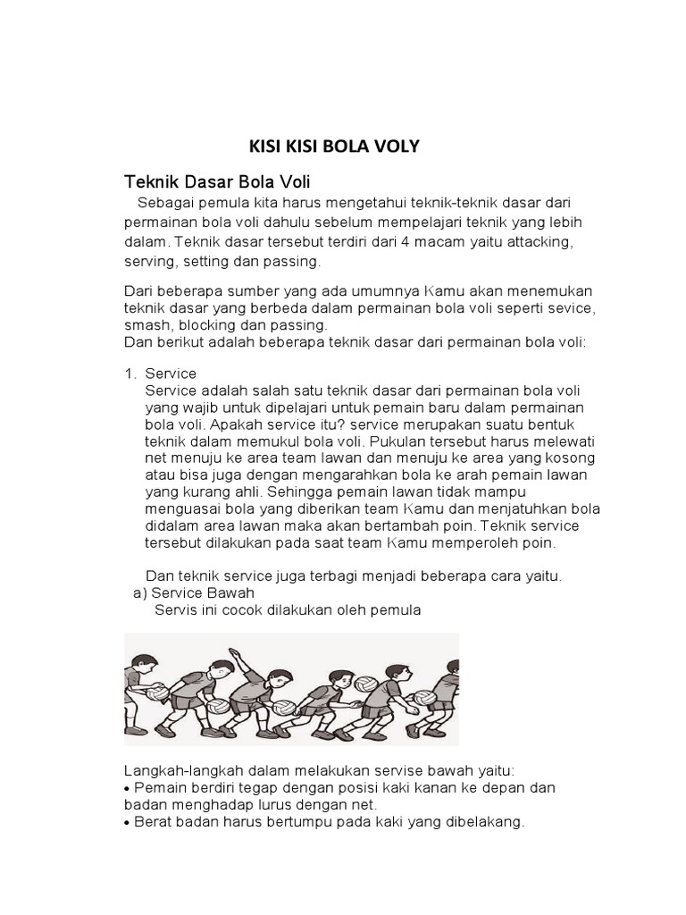Teknik Dasar Bola Voli 2.docx | PDF