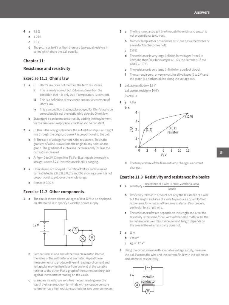 Analysis of Circuit Components and Resistance Measurements | PDF ...