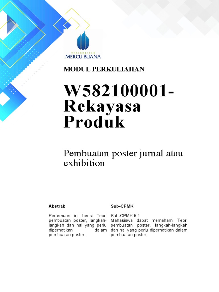 Modul Pertemuan 14-Contoh Poster | PDF | Computing | Writing