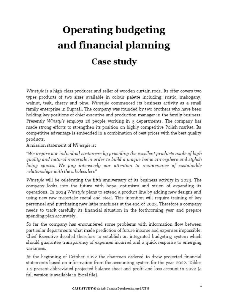 Case Study - B&FP | PDF | Taxes | Cost