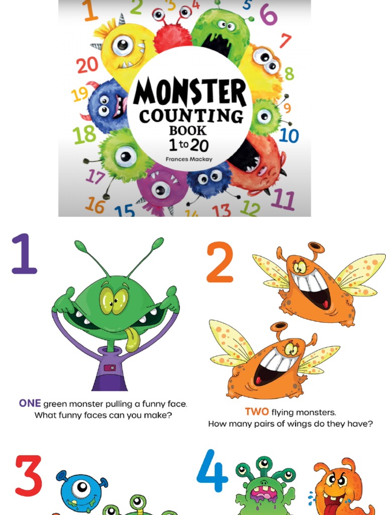 Monster Counting Book 1 To 20 | PDF