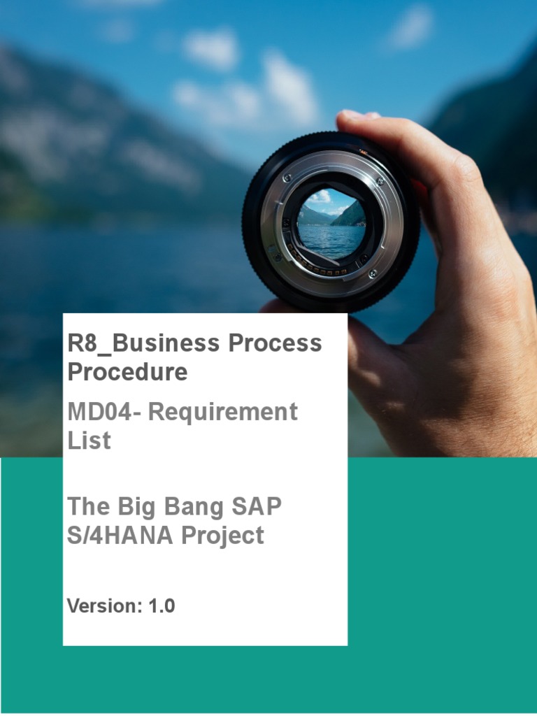 WORK - MD04 - Requirement List | PDF | Software | Computing