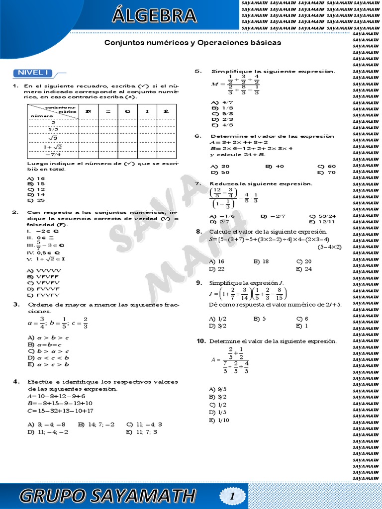 Introductorio Álg-1 PDF | PDF