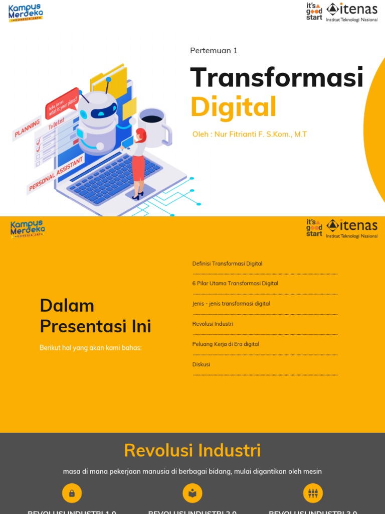 Pertemuan 1 Pengantar Transformasi Digital | PDF