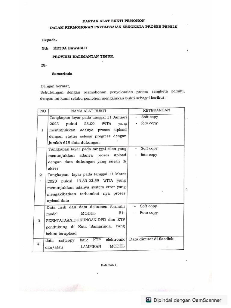 Daftar Alat Bukti | PDF