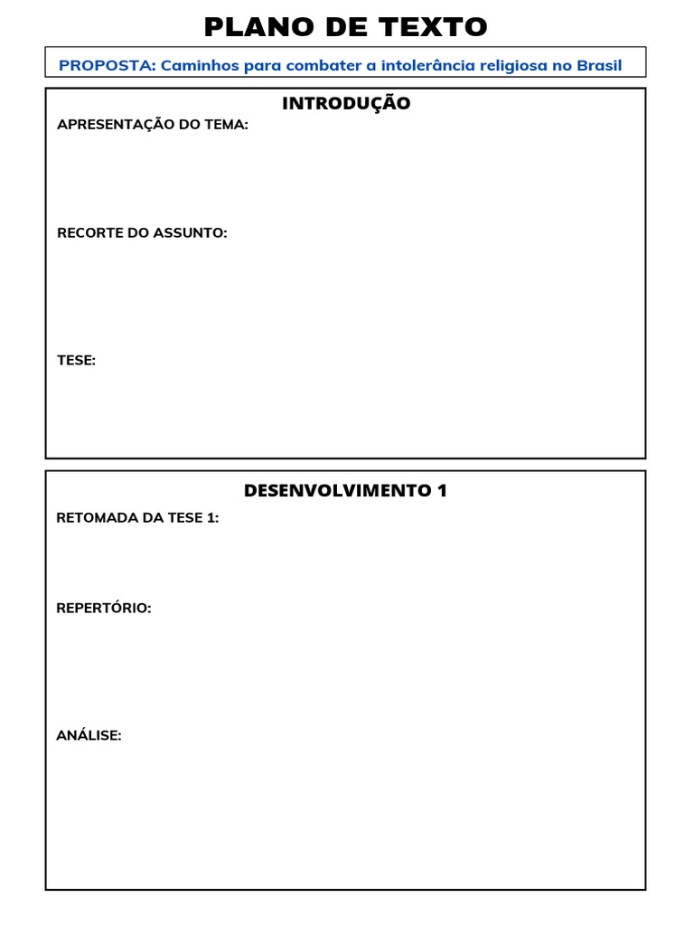 Plano de Texto PDF | PDF