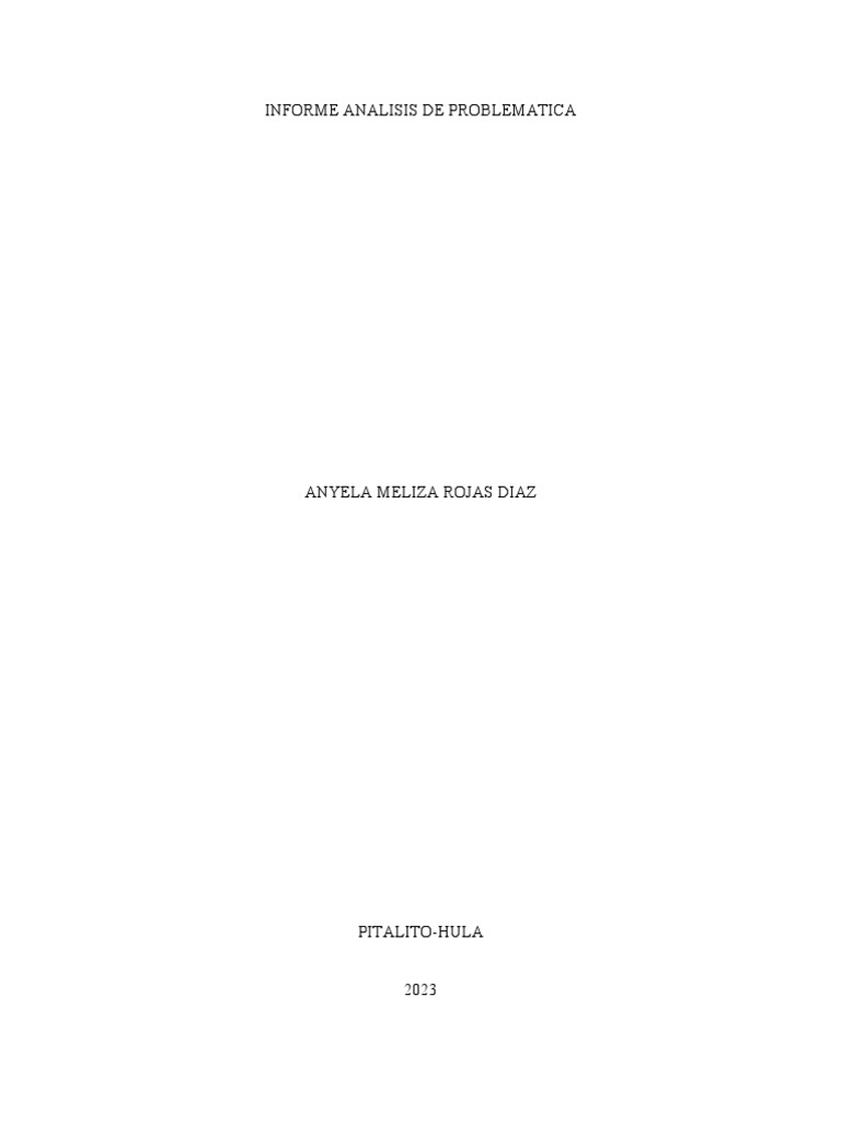 Informe Analisis de Problematica Catedra Minuto | PDF | Felicidad | Amor