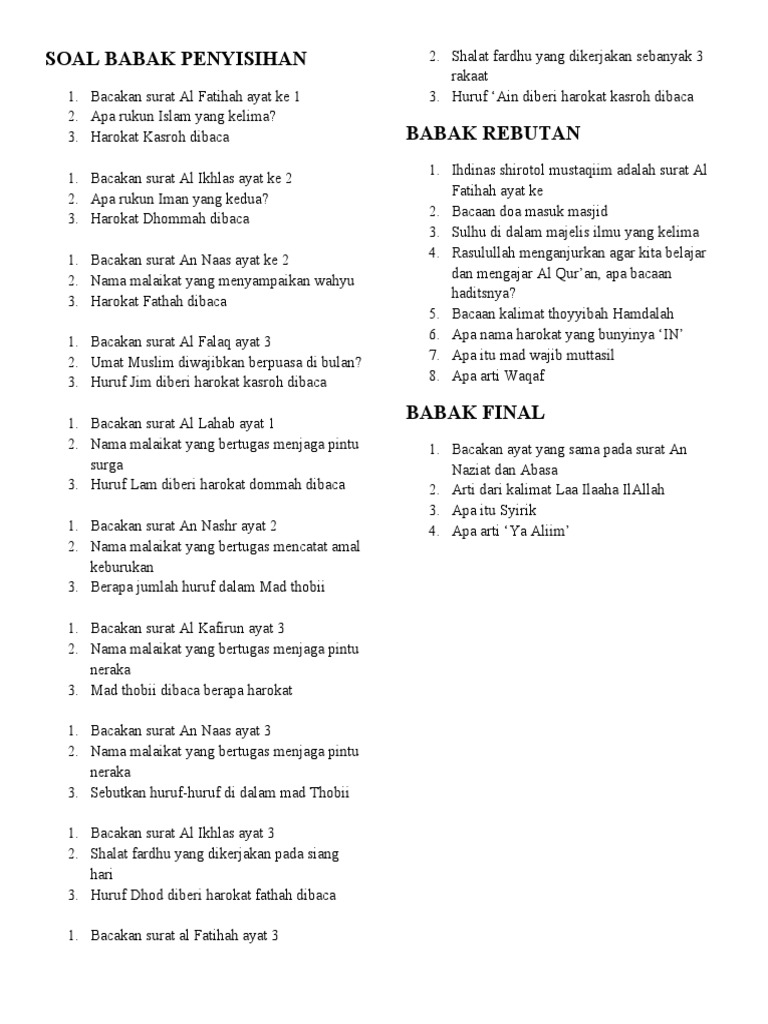 Soal LCT | PDF
