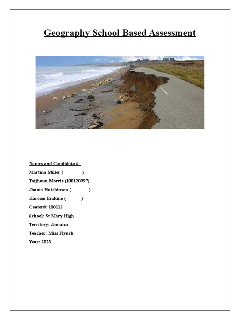 Geography Assessment: St Mary High 2023 | PDF | Sports & Recreation