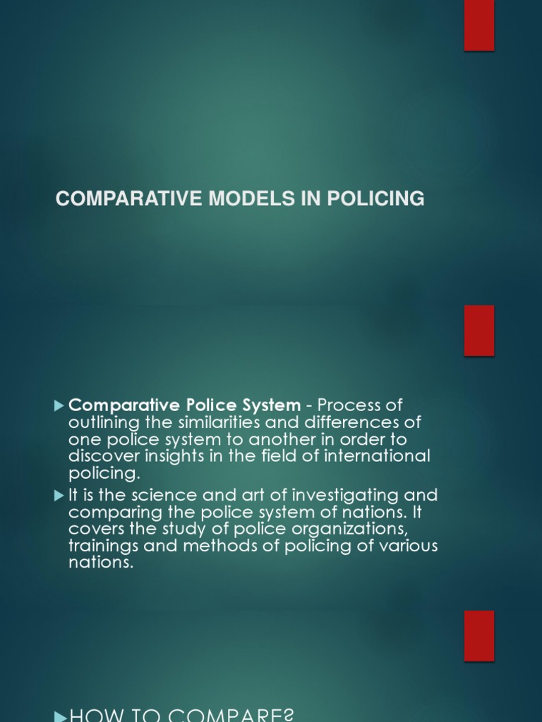 Comparative Models of Policing Systems | PDF | Police | Human Trafficking