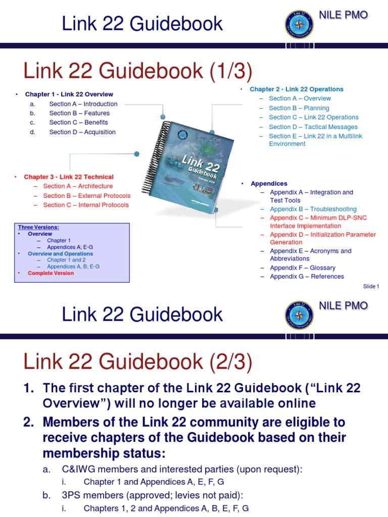 Link 22 Guidebook Slides-10oct2018 | PDF | Software Engineering | Network Protocols