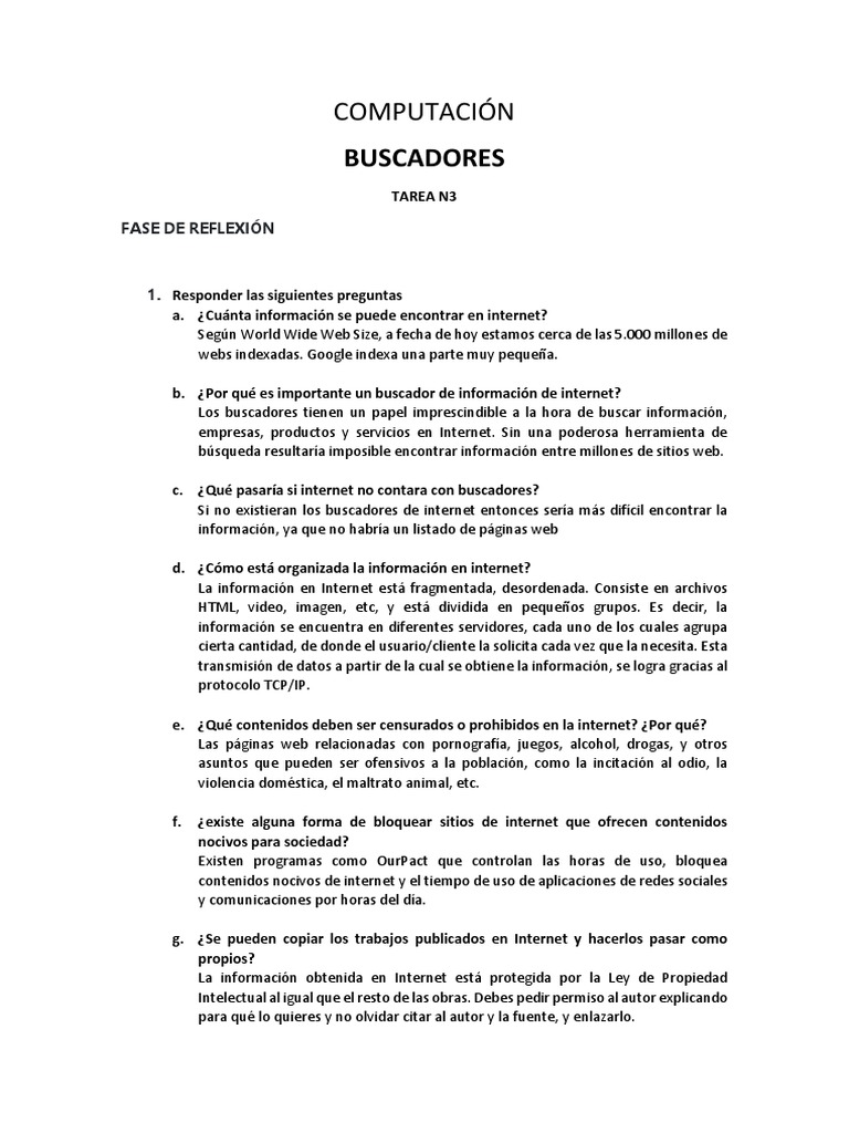 COMPUTACIÓN TAREA 3.docx | PDF | Internet | Red mundial