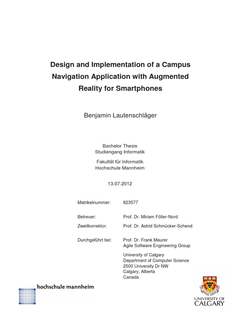 Design and Implementation of A Campus Navigation Application PDF | PDF ...