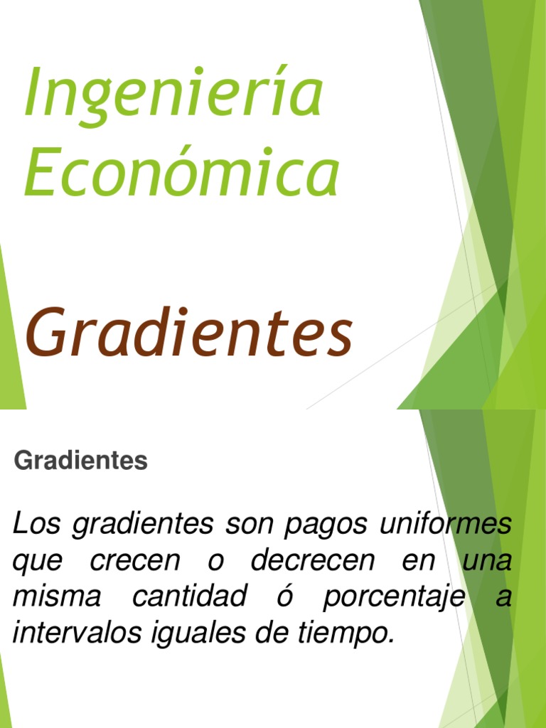 Presentación Clase 9 Gradientes | PDF | Economias