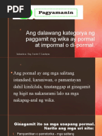 Pormal at Di Pormal Na Salita | PDF