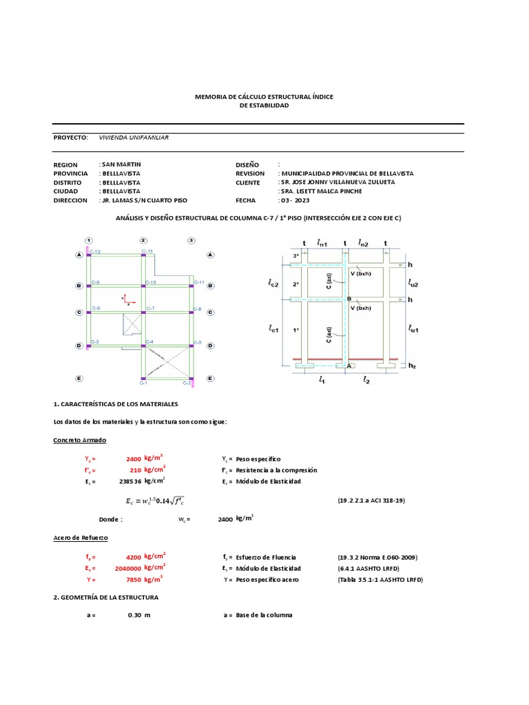 Análisis Estructural Vivienda Unifamiliar | PDF | Madrid | Ingeniería estructural