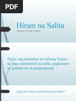 Mga Tuntunin Sa Panghihiram NG Mga Salita | PDF