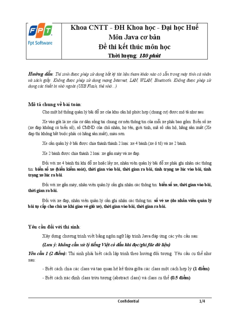 Java Co Ban - de Thi - K36 | PDF